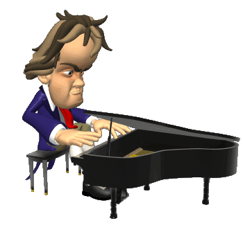Beethoven piano en Beethoven - GIF Animado | MISTERGIF