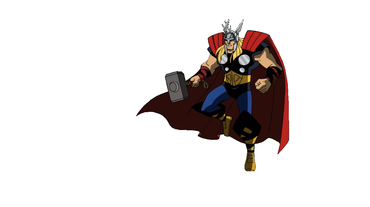 Thor volando en Thor Superheroe - GIF Animado | MISTERGIF
