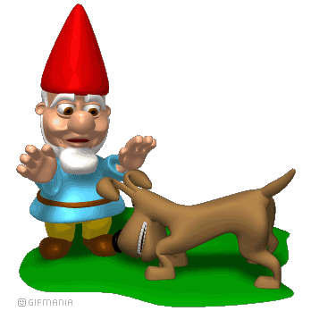 GIF de Gnomo perro para compartir en Gnomos - GIF Animado | MISTERGIF