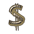 Signo dolar marron en Letras Marrones - GIF Animado | MISTERGIF